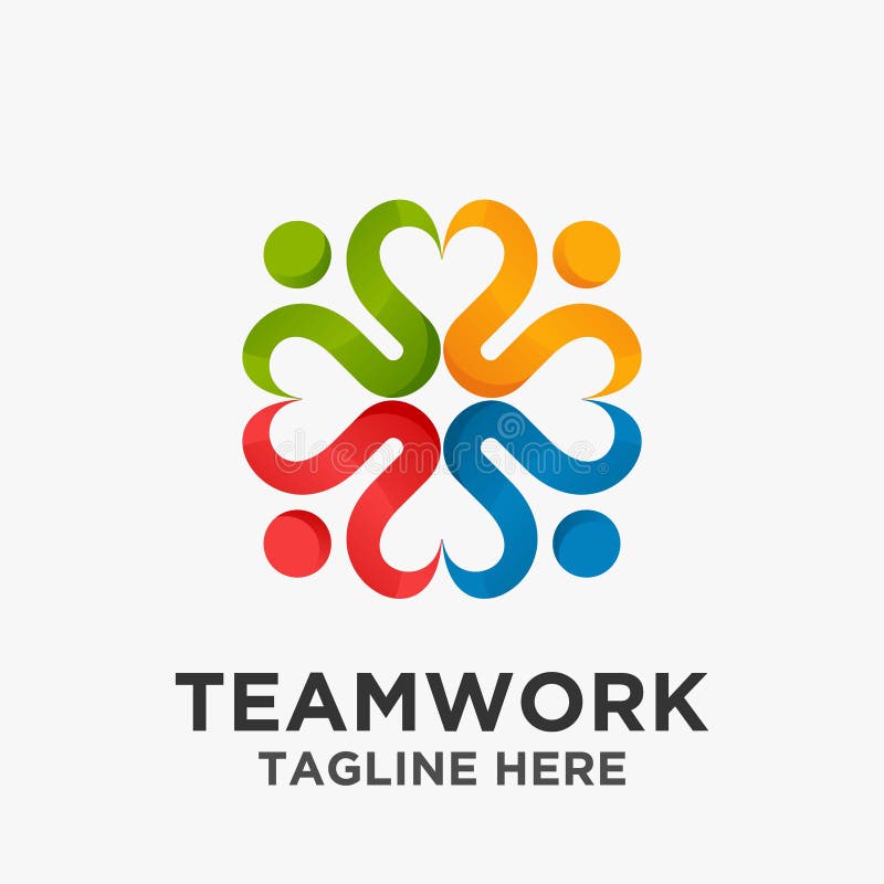 Team work logo design stock vector. Illustration of office - 247520649