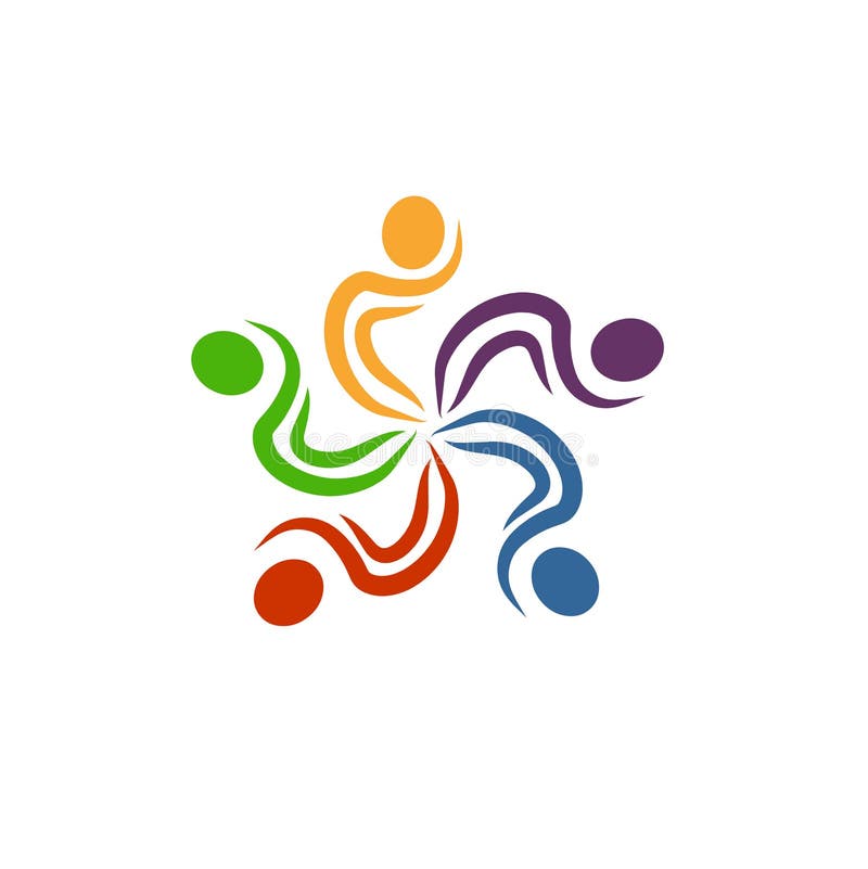 Team Work Logo Design Template Stock Vector - Illustration of clipart ...