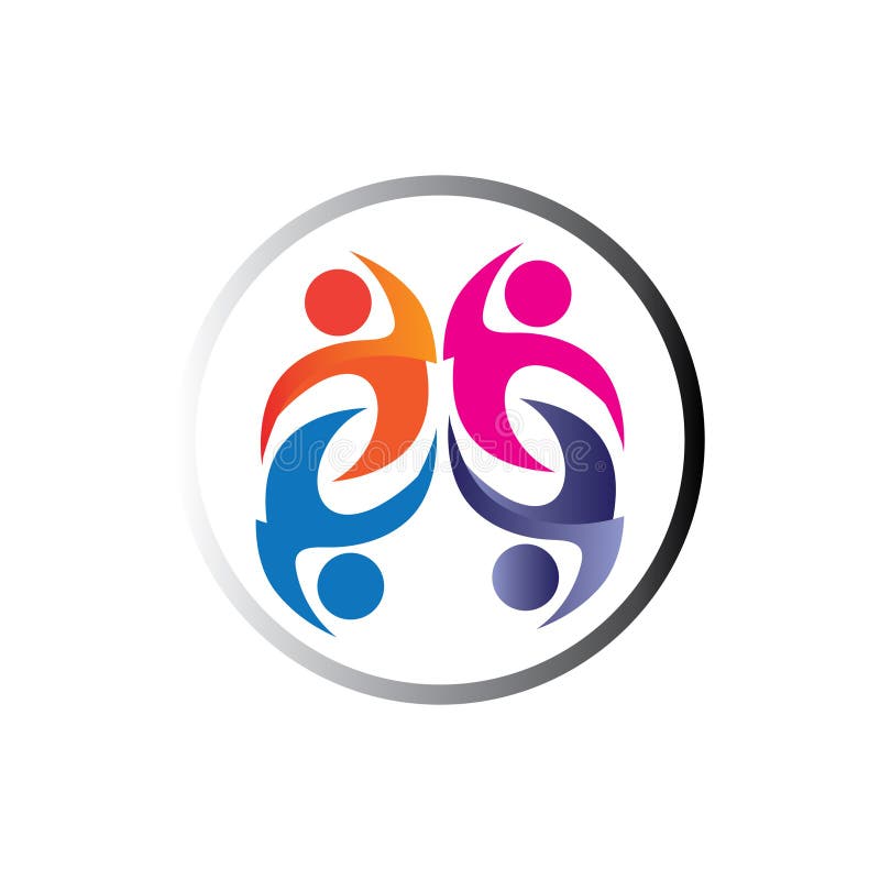 Team Work Logo Design,Together. Modern Social Network Team Logo Design ...