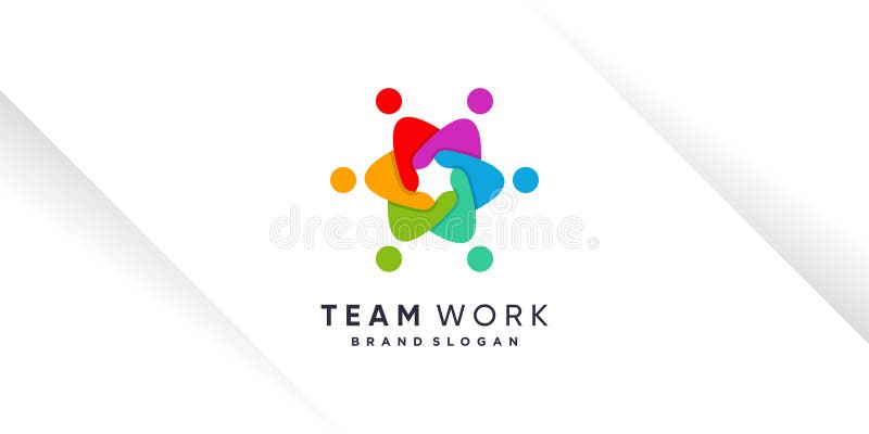 Team Work Logo Design Vector with Unique Style for Charity, Humanity ...