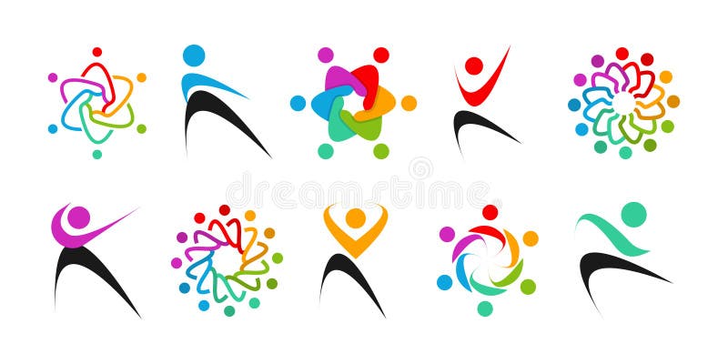 Community and Team Work Logo Abstract Premium Vector Part 2 Stock ...