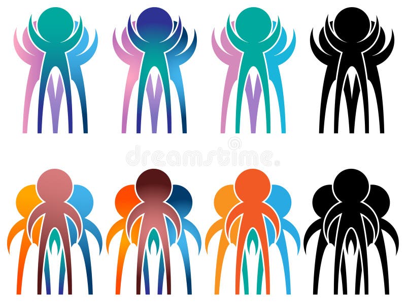 Team logo set stock vector. Illustration of colorful - 44247997
