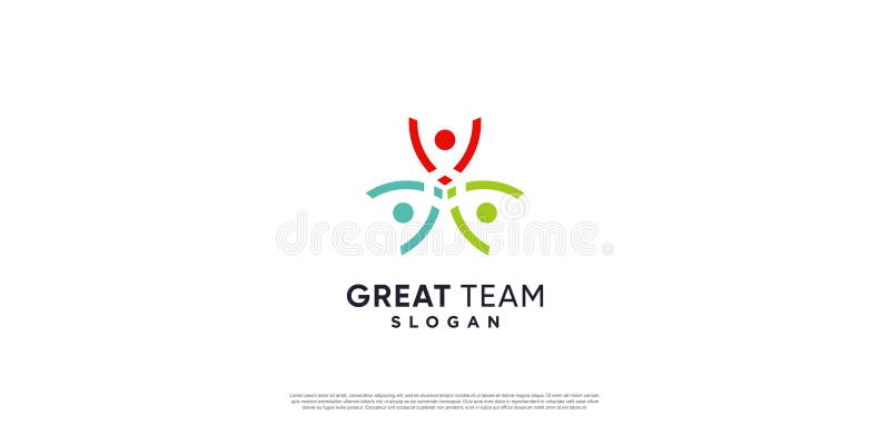 Team Work Logo with Modern Unique Concept Premium Vector Part 7 Stock ...