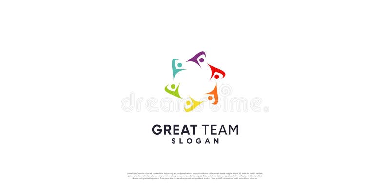 Team Work Logo with Modern Unique Concept Premium Vector Part 8 Stock ...