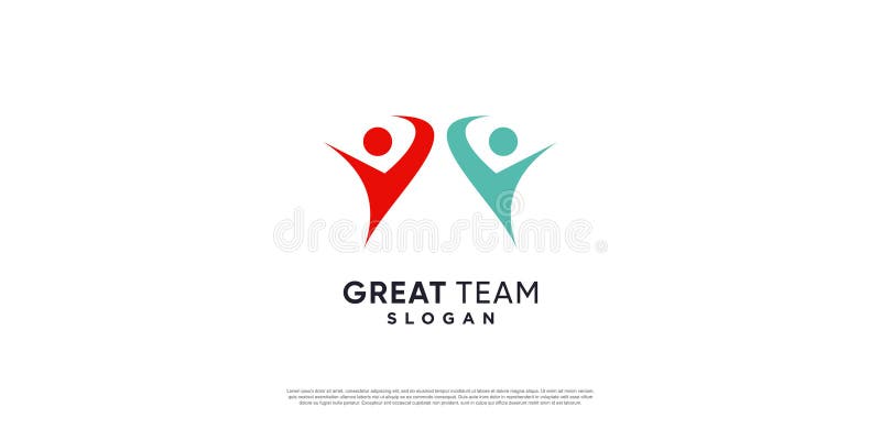 Team Work Logo with Modern Unique Concept Premium Vector Part 1 Stock ...