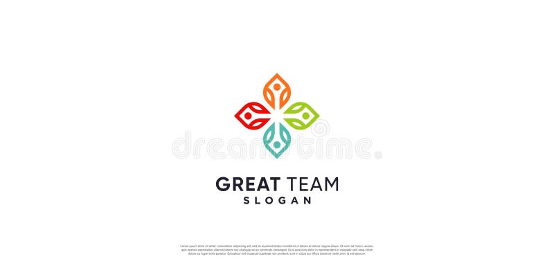 Team Work Logo with Modern Unique Concept Premium Vector Part 3 Stock ...