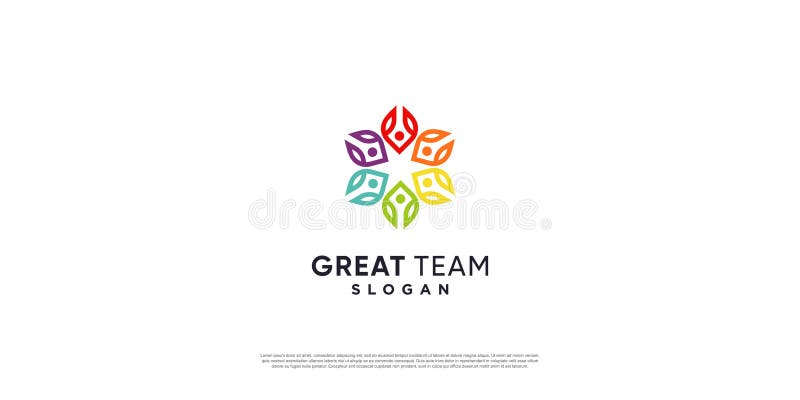 Team Work Logo with Modern Unique Concept Premium Vector Part 4 Stock ...