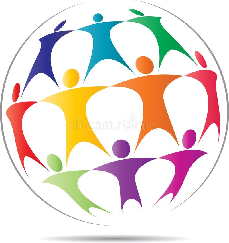 Teamwork logo stock vector. Illustration of celebrating - 42666693