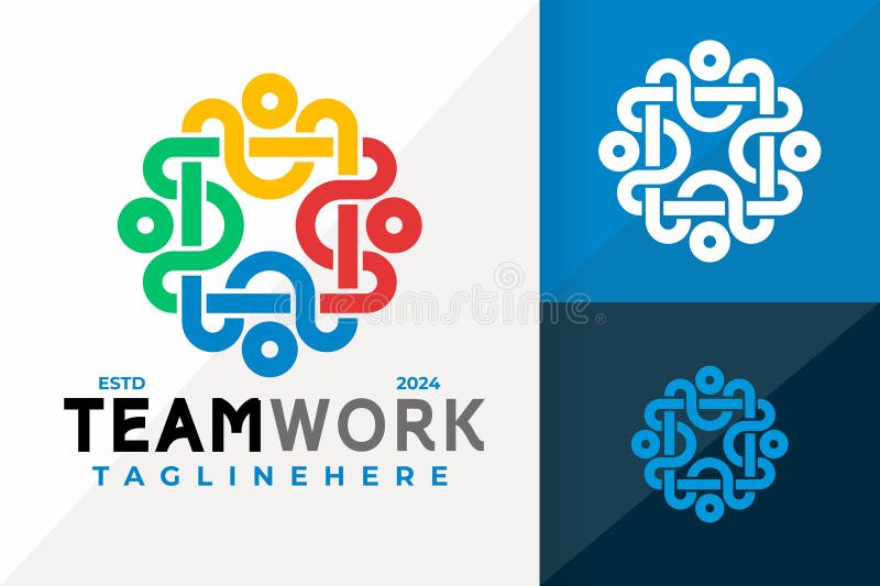 Team Work People Logo Icon Vector Design. Creative Simple Logos Designs ...