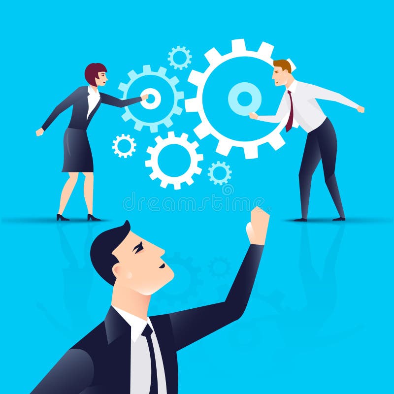 Team Work Personnel Management . Business Concept Stock Vector ...