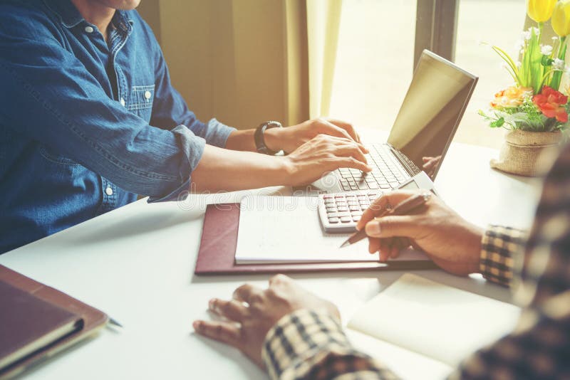 Team Work Process , Young Business Managers Crew Working New Startup ...