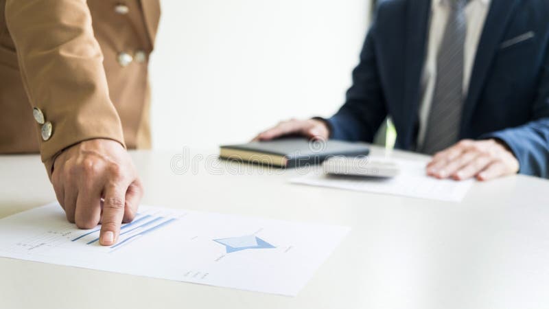 Team Work Process. Young Business Managers Crew Working with New Stock ...