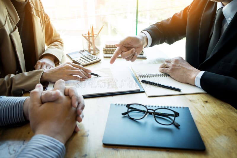 Team Work Process. Young Business Managers Crew Working with New Stock ...