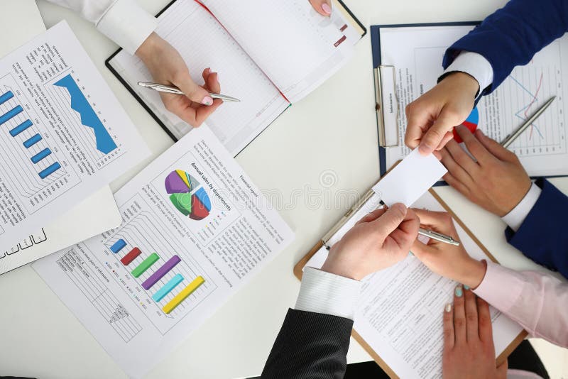 Team Work on Project Together, Mess with Papers on Workplace, Social ...