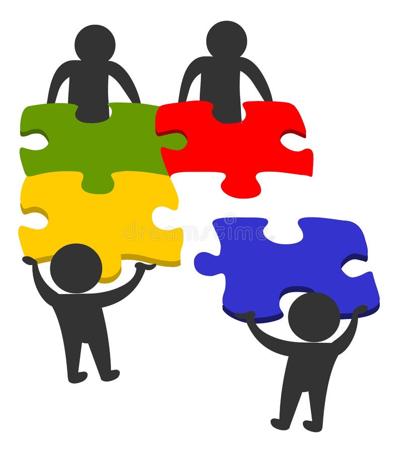 Business and Team Work Stick Figure People with Ladder Stock Vector ...