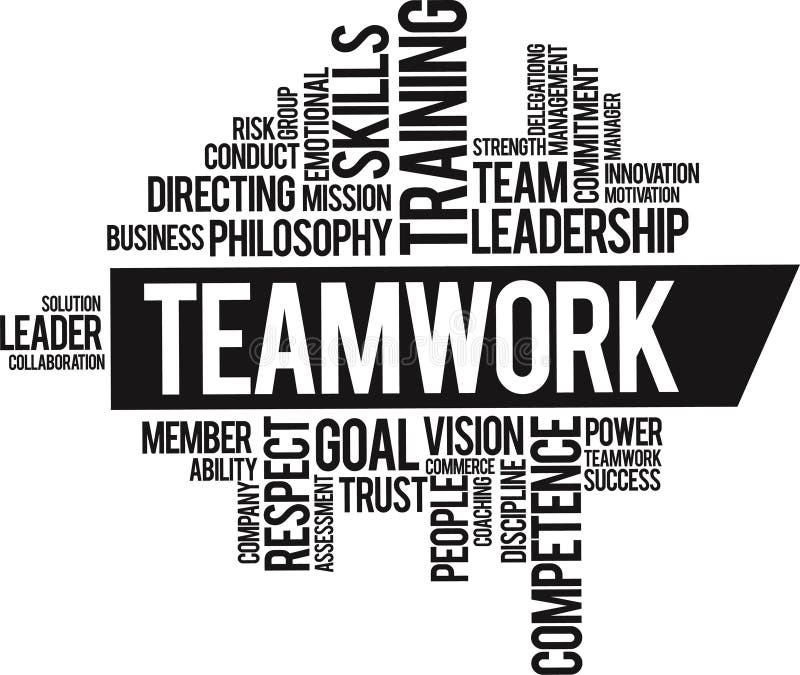 Teamwork Motivational Slogan and Business People. Stock Vector ...