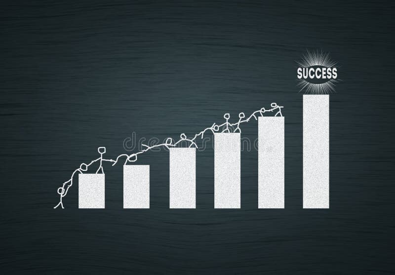 Team Work Success Concept. Group Of People Climbing Together A Chart ... Team Work Success Concept. Group Of People Climbing Together A Chart ...