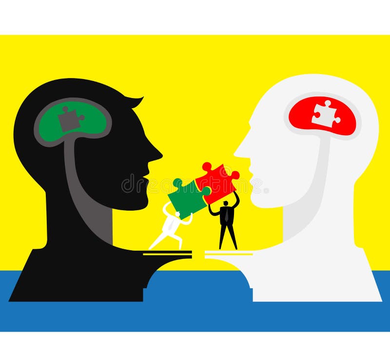 Team work: Think together stock illustration. Illustration of ...