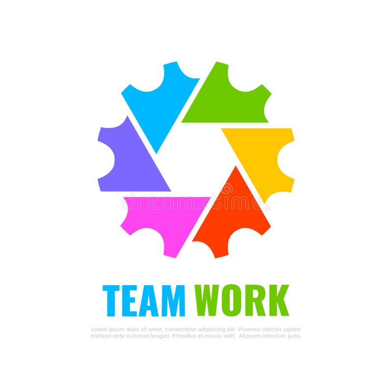 Team work vector logo stock vector. Illustration of mechanism - 232592665