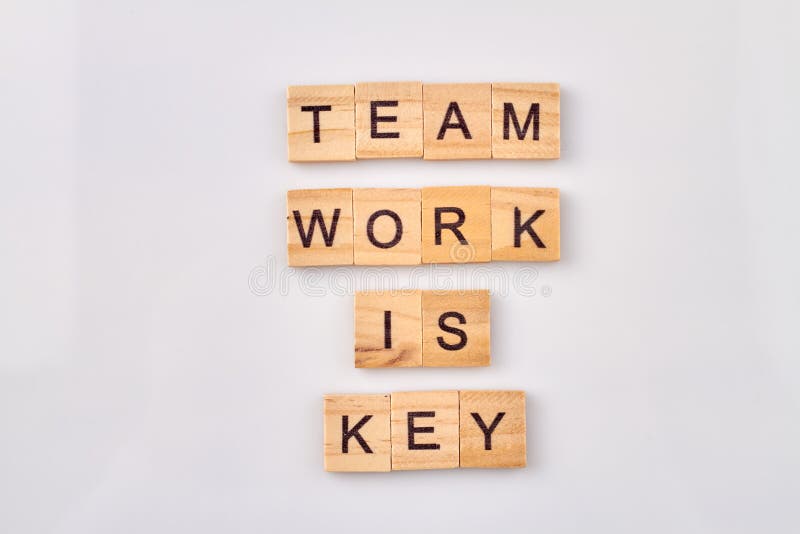 Team Work Words Made with Alphabet Blocks. Stock Image - Image of block ...