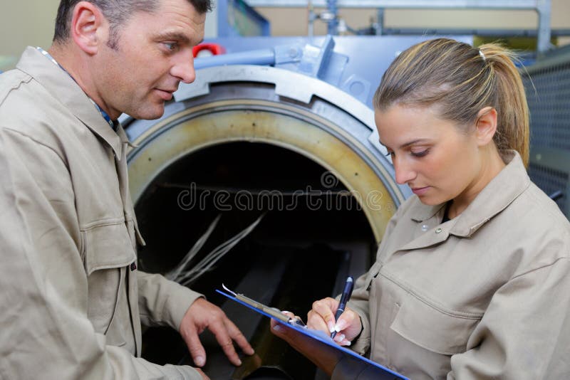 Team Workers during Industrial Work Stock Photo - Image of cardboard ...