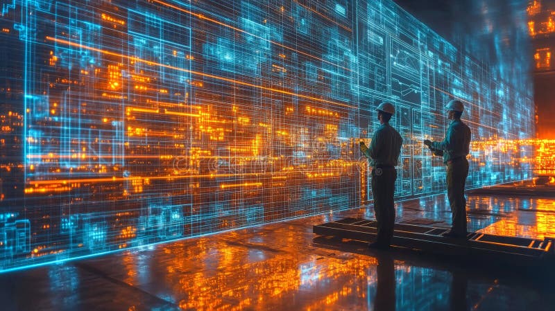 Team of Workers Transporting Large Solar Panels in a Modern Facility at ...