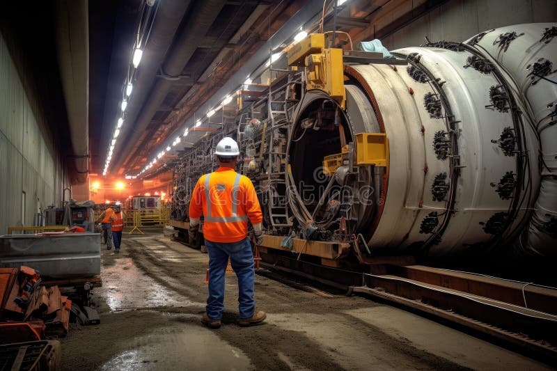 Workers Wearing Safety Harnesses are Working at High Voltage Pylons for ...
