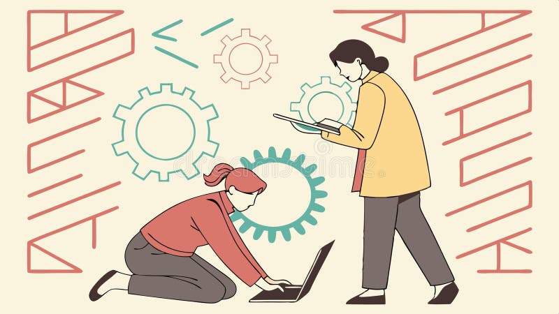 Team Working on Computers, Collaborative Digital Workspace and Office ...