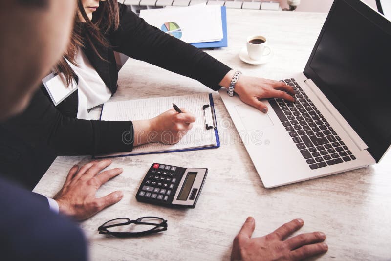 Team working in document stock photo. Image of corporate - 140583260