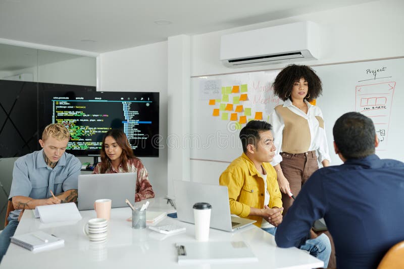 Team Working on New Big Project Stock Photo - Image of businesswoman ...