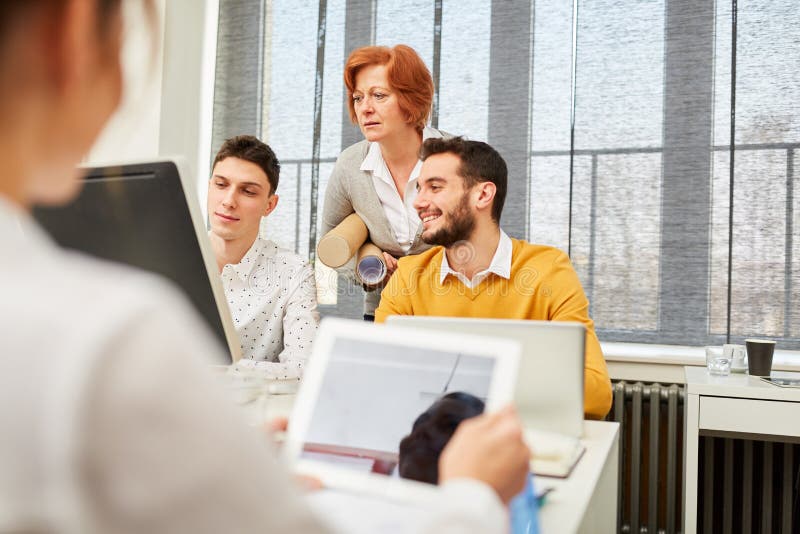 Team Working Online in Internet Stock Image - Image of training, women ...