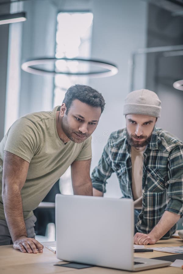 Team Working on a Project and Looking Involved Stock Image - Image of ...