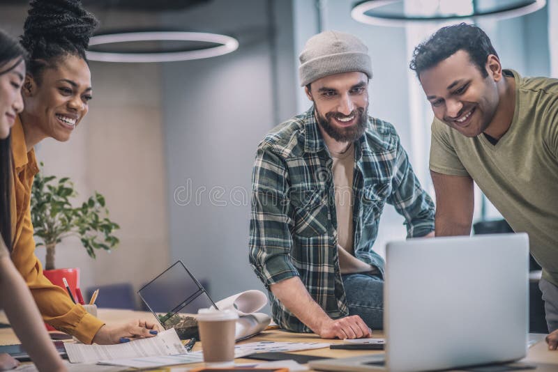 Team Working on a Project and Looking Involved Stock Image - Image of ...