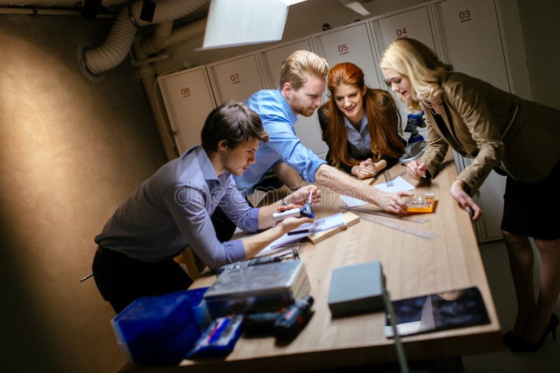 Team Working on Project Together Stock Image - Image of occupation ...