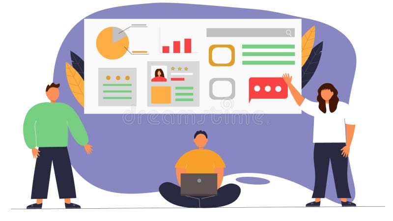 The Team is Working on a Promotion Strategy Stock Illustration ...