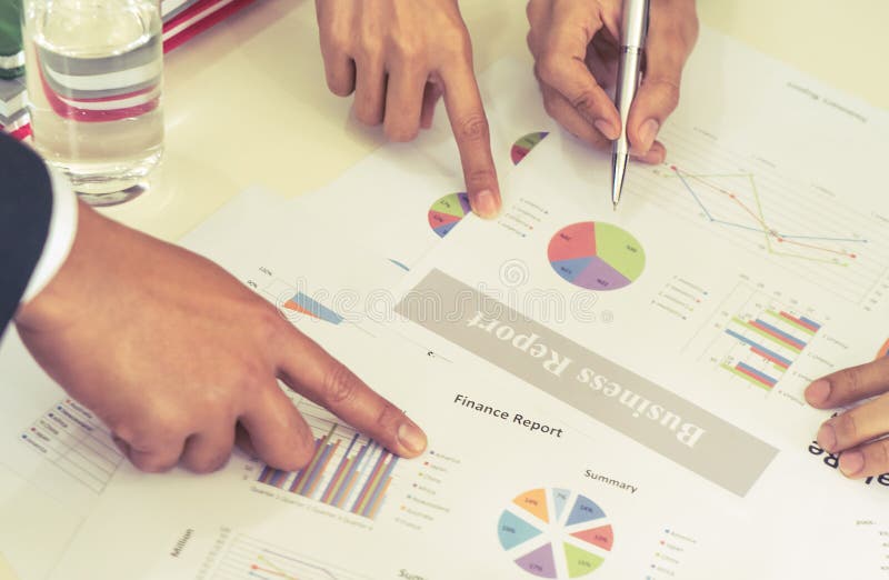 Team are Working Together Analyzing Business Data Stock Photo - Image ...