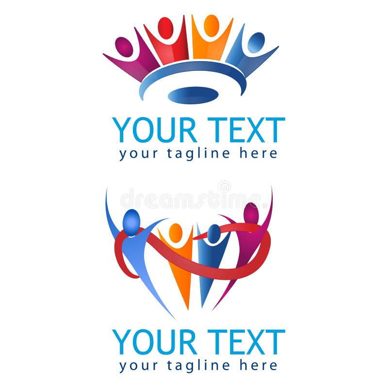 Team Working Together. Group of People. Team Work. Logo Vector Stock ...