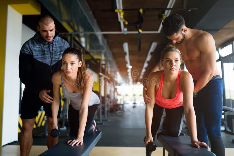 Team workout in gym stock photo. Image of bodycare, body - 80802888