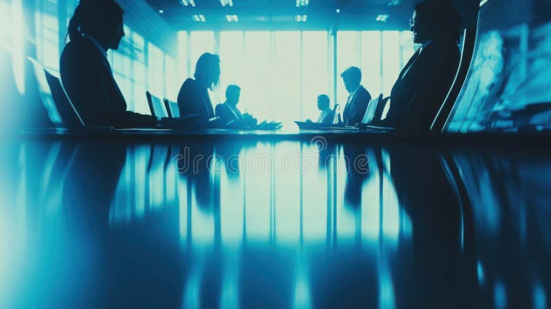 Team Works Together in Meeting Room for a Presentation with Strategy ...