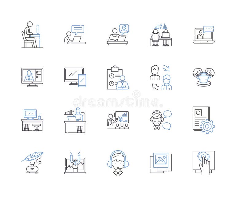 Team Workshop Outline Icons Collection. Workshop, Team, Training ...