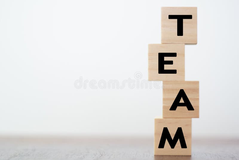 Team Written on Wooden Cubes Stock Photo - Image of community, idea ...