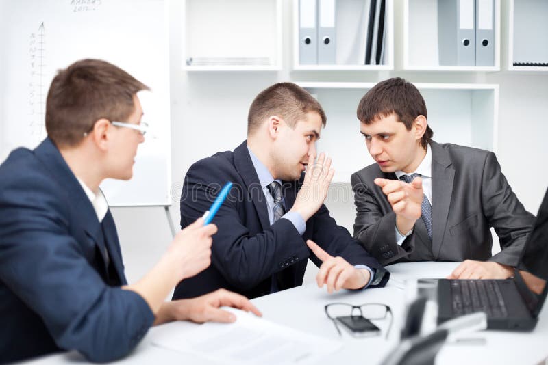 Team of Young Business Men Working Together Stock Photo - Image of ...
