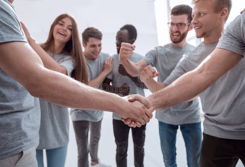 Team of Young People Supporting of the Leaders Stock Image - Image of ...