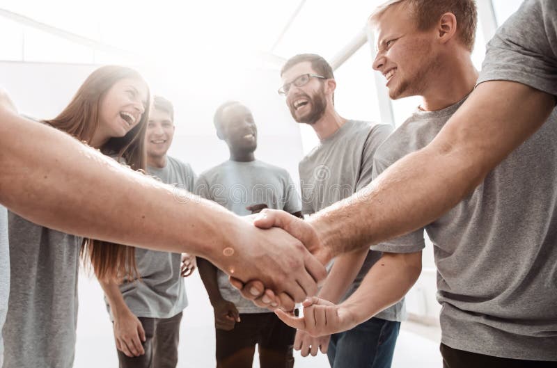 Team of Young People Supporting of the Leaders Stock Photo - Image of ...