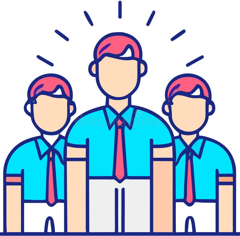 Vector Imagen Representing Team Building. Thinking Together. Stock ...