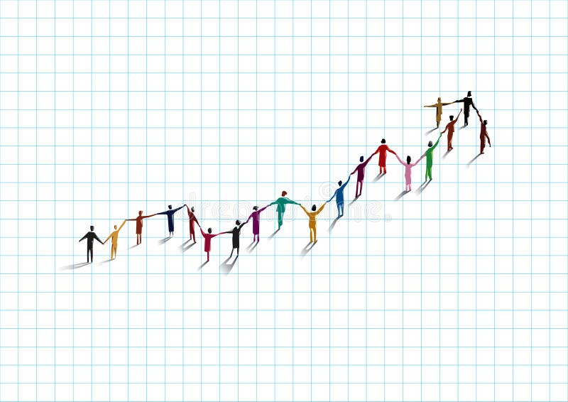 Teamerfolg vektor abbildung. Illustration von pfeil, spiritus - 16848548