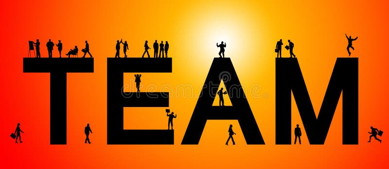 Teamgeist, Der Zusammenarbeitet Stock Abbildung - Illustration von ...
