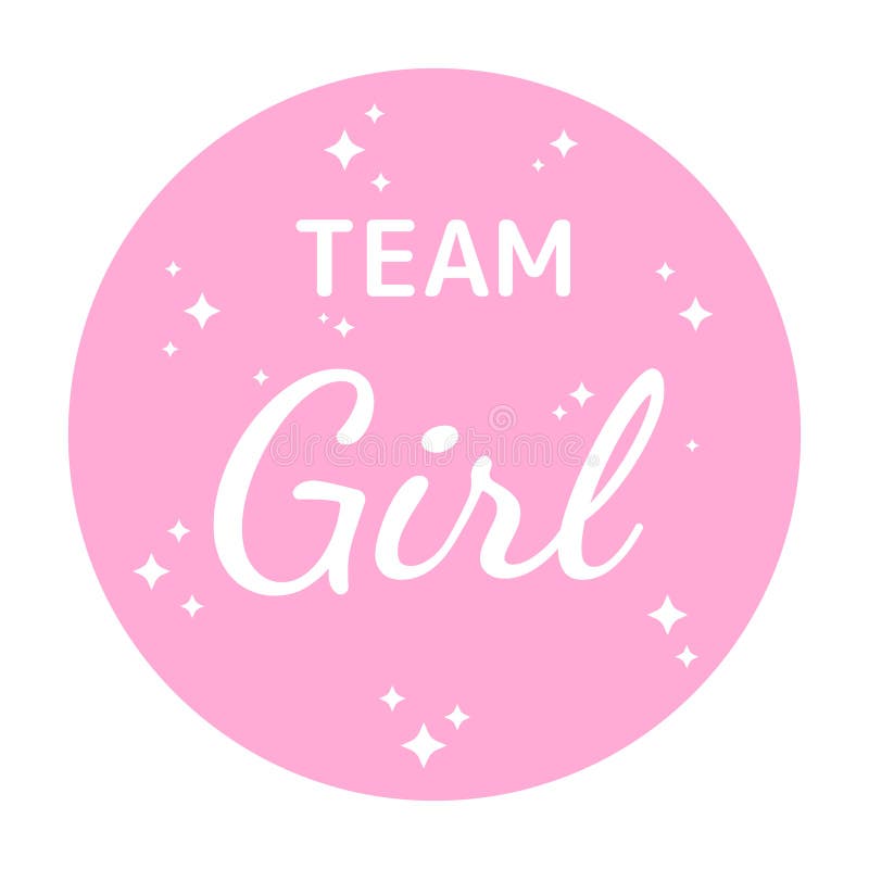 Team Girl for Gender Reveal Party. Baby Shower Stickers. Good for ...