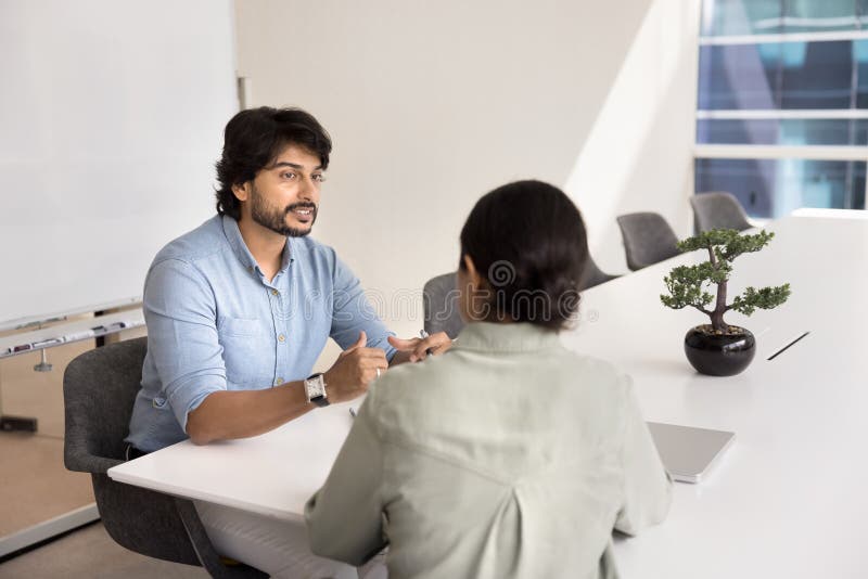 Teammates Lead Conversation Joint Task Seated Table Stock Photos - Free ...