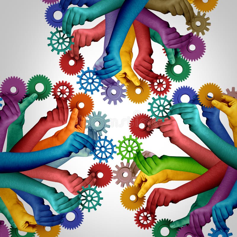 Teams Collaborating Together Stock Image - Image of collaborating ...